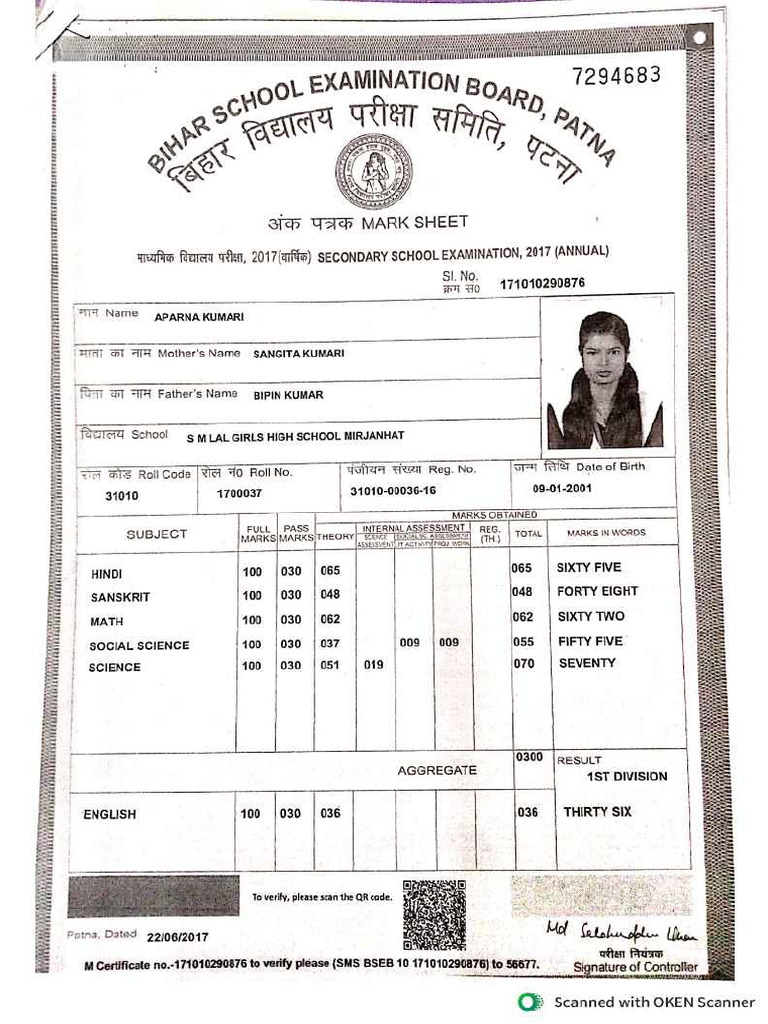 10th Marksheet_11zon (1) | PDF