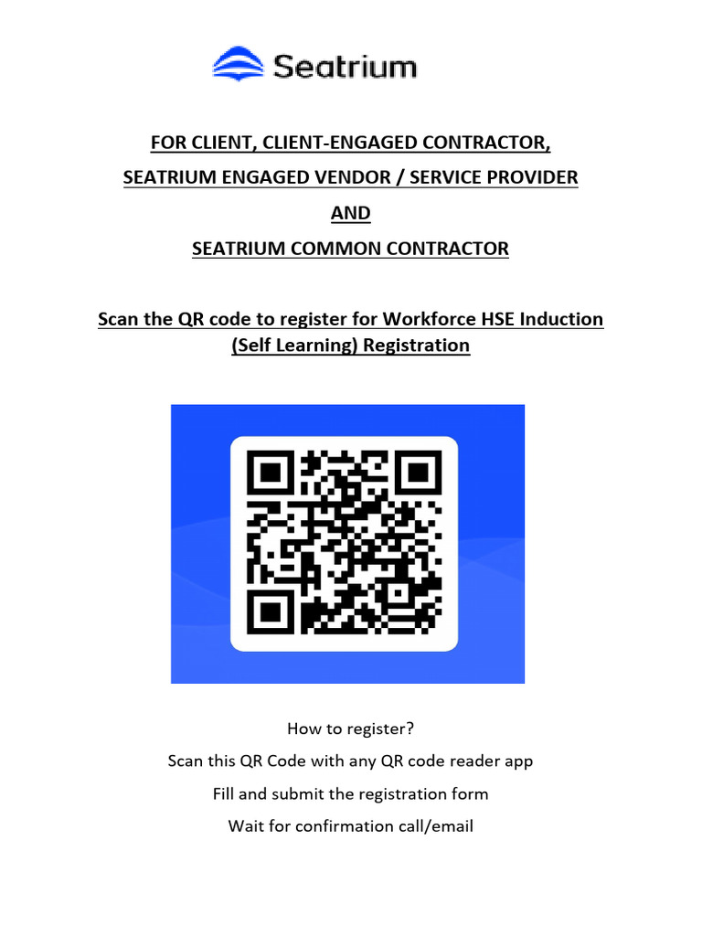 HSE Induction Registration form for CC | PDF