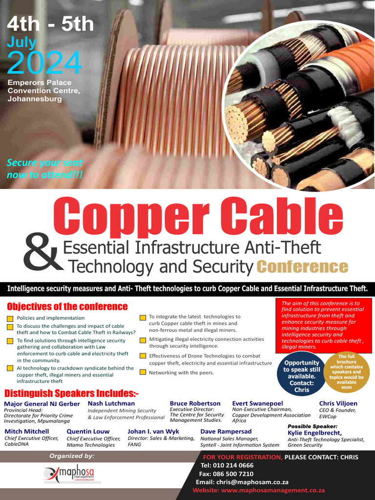 Copper Cable and Essential Infrastructure Theft Conference+-1 | PDF