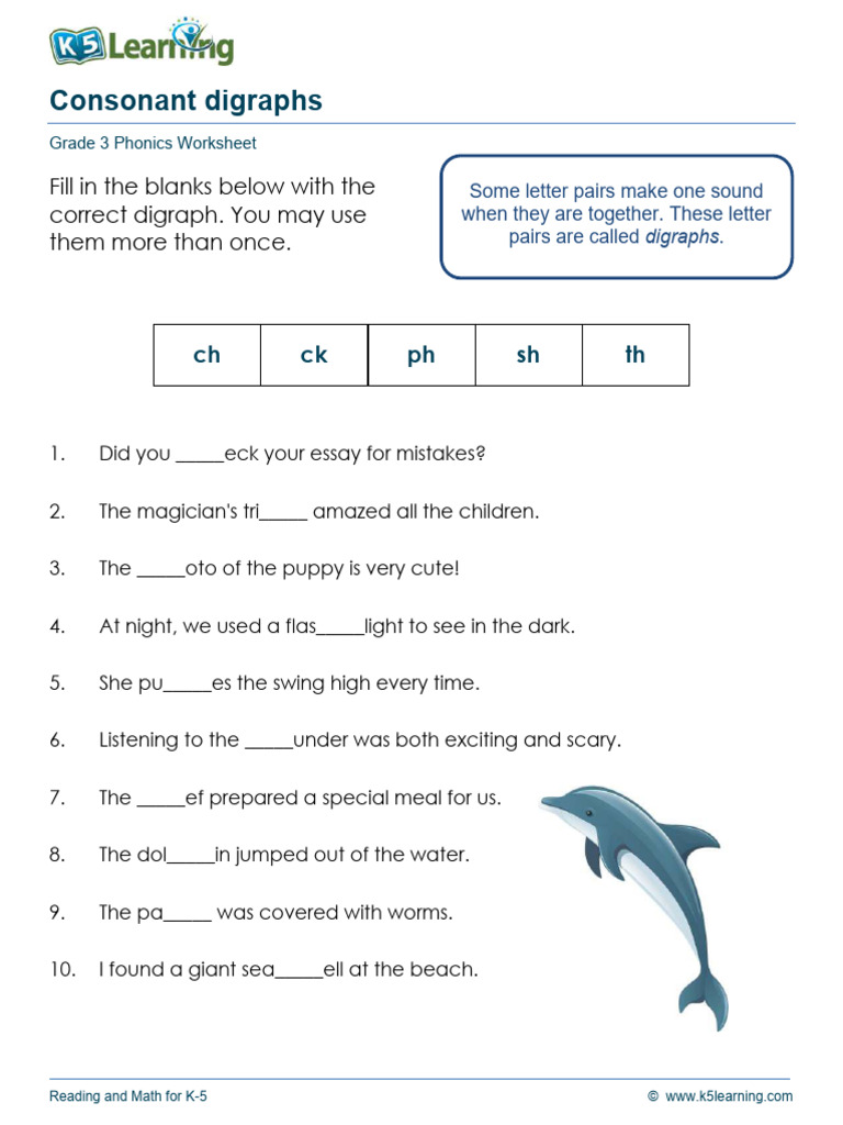 Grade 3 Digraphs Y2m | PDF