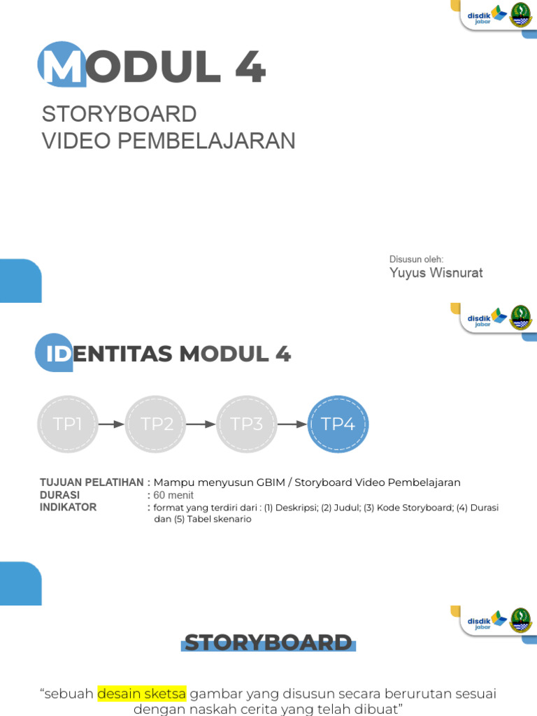 Modul 4 Storyboard Video Pembelajaran | PDF