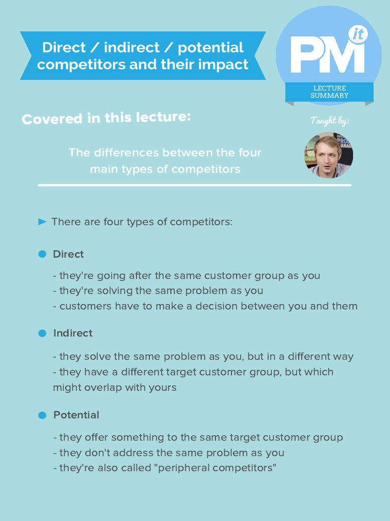 CHEAT SHEET - Direct - Indirect - Potential Competitors | PDF