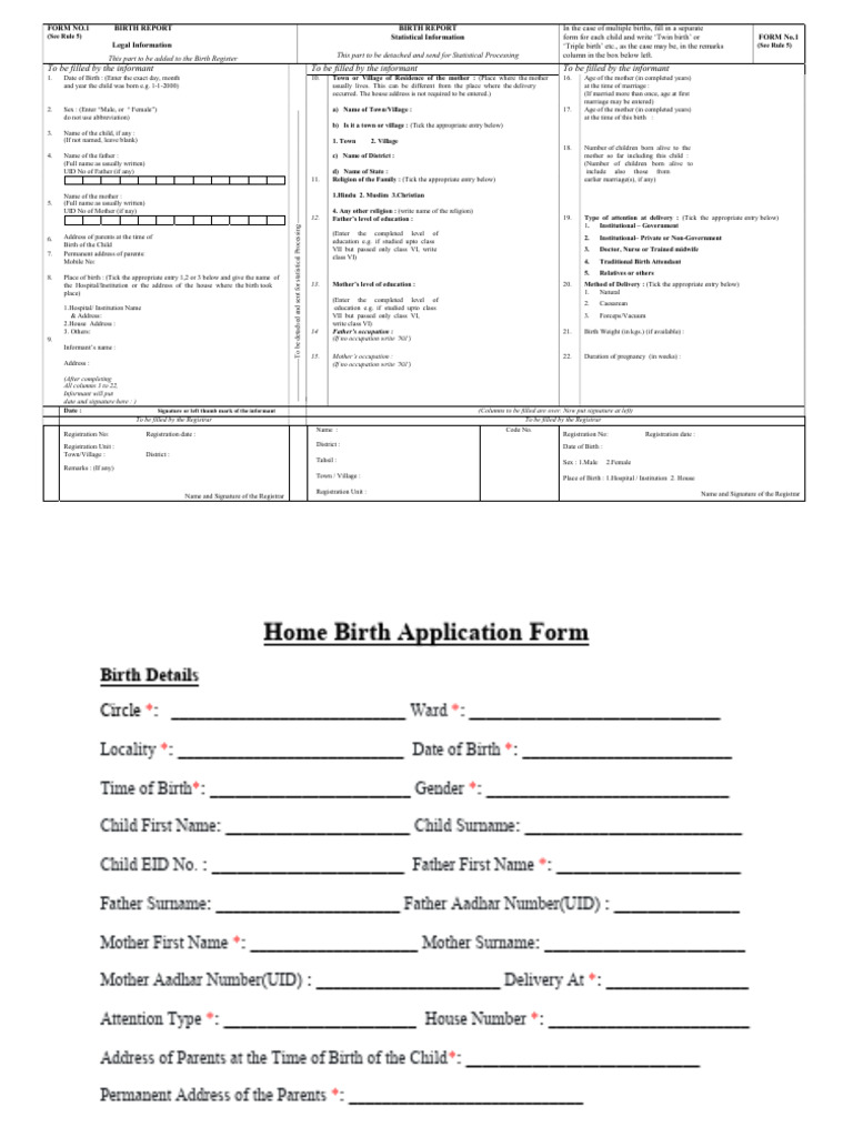 Birth Home Certificate GHMC | PDF