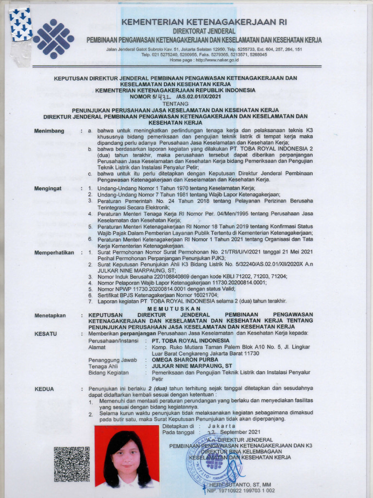 SKP Perusahaan Julkarnine | PDF