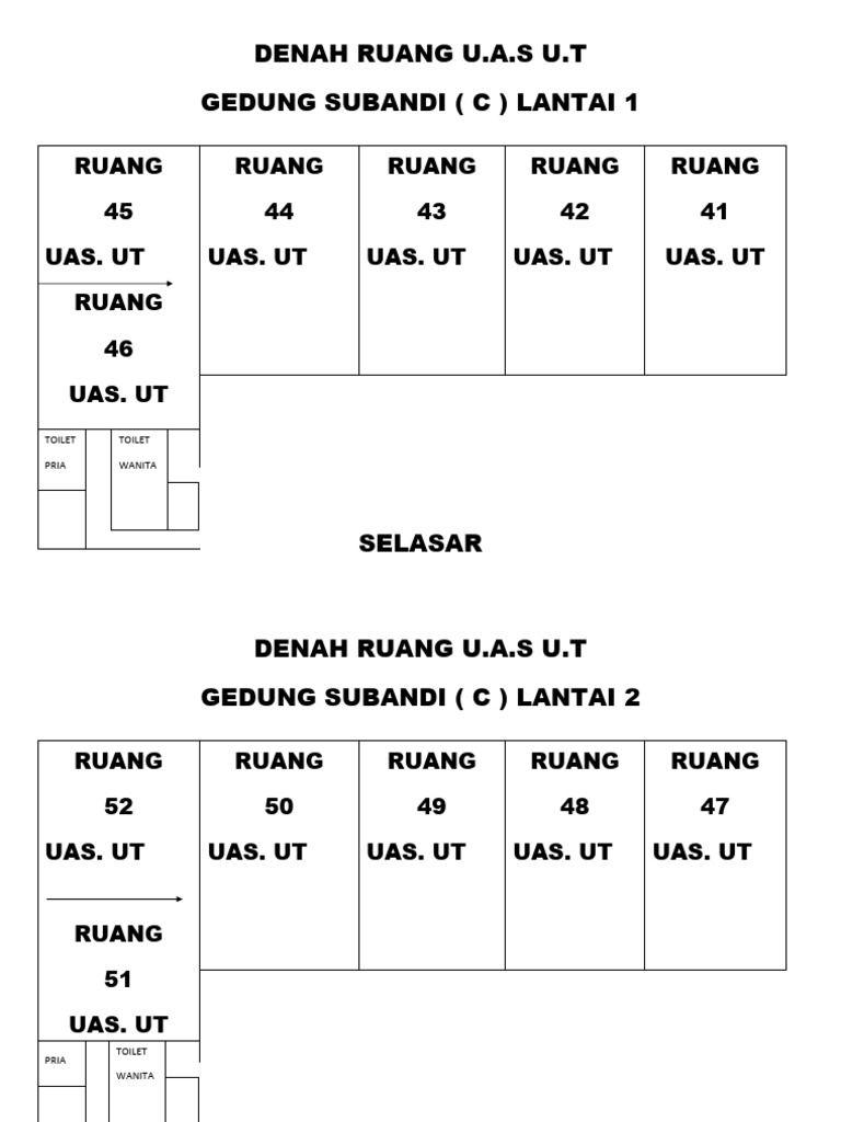 Denah Uas Ut (H1) | PDF
