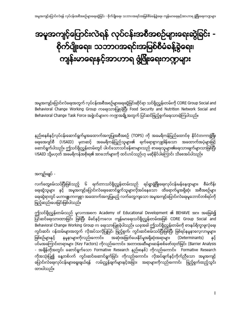 DBC Myanmar Version (EDIT) | PDF