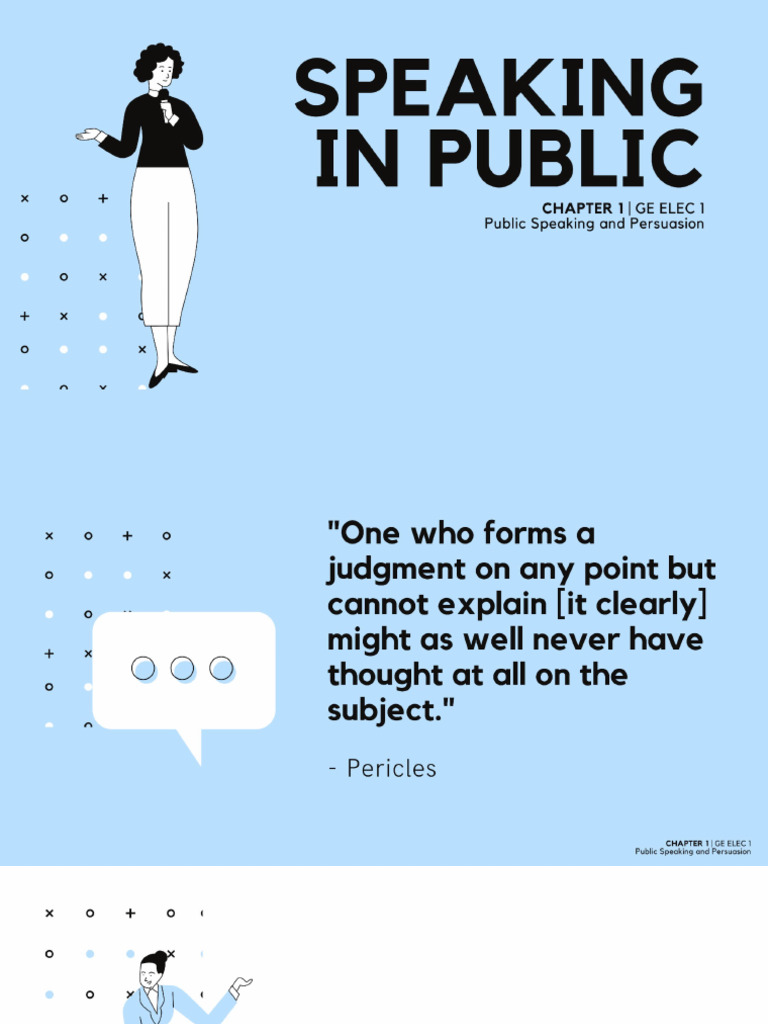 CHAPTER 1 (Public Speaking) | PDF