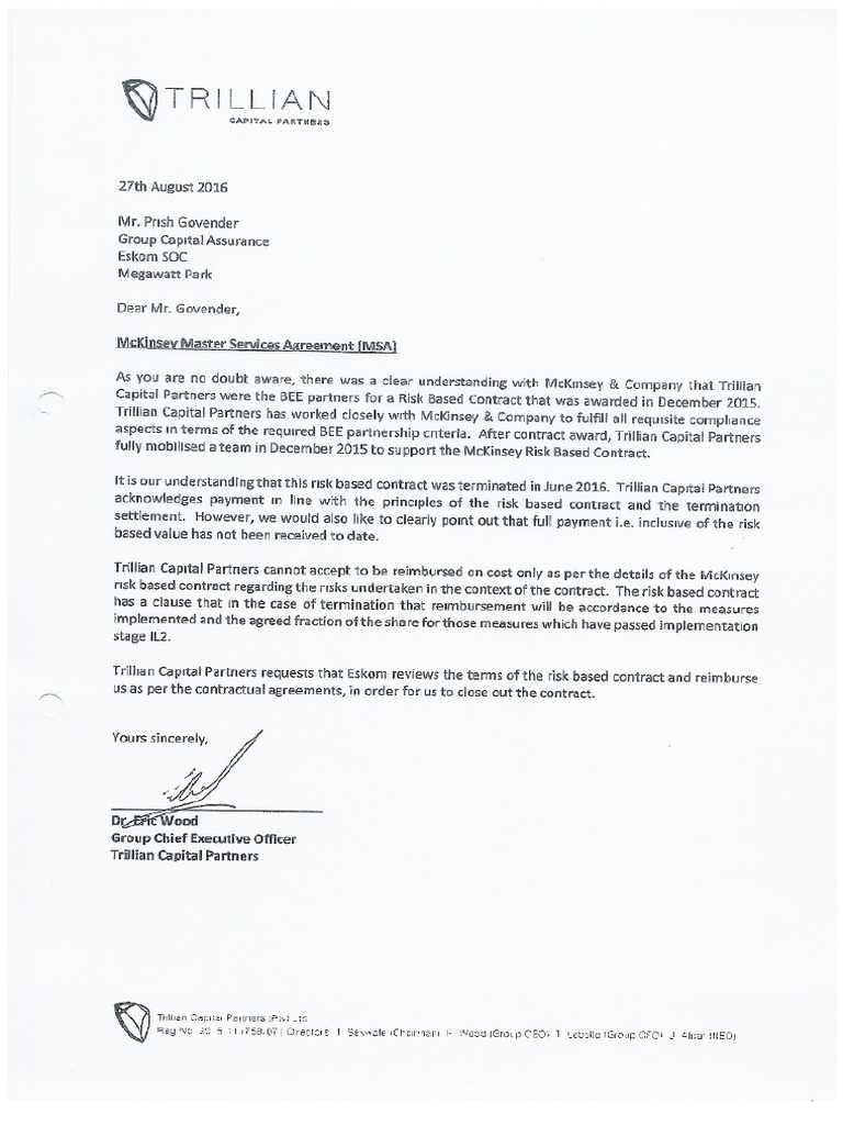 Trillian Letter of Demand | PDF