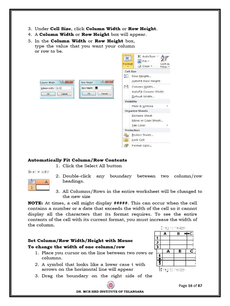 Adv - Excel - Handbook (7-6-17) - 16-20 | PDF