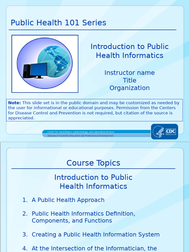 Introduction To Public Health Informatics 2 | PDF