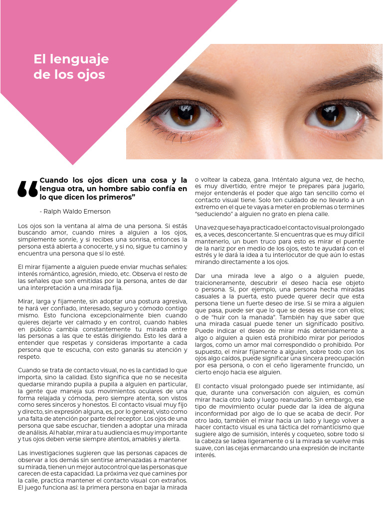 El Lenguaje de Los Ojos | PDF
