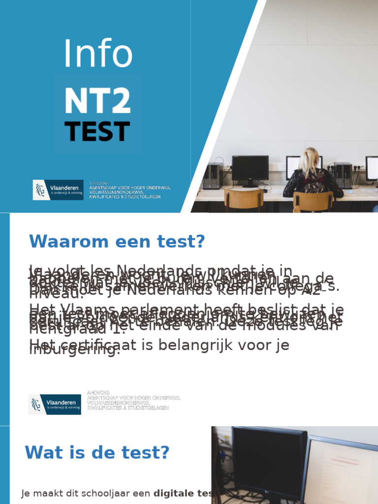 Cursisteninfo Vlaamse NT2-test | PDF