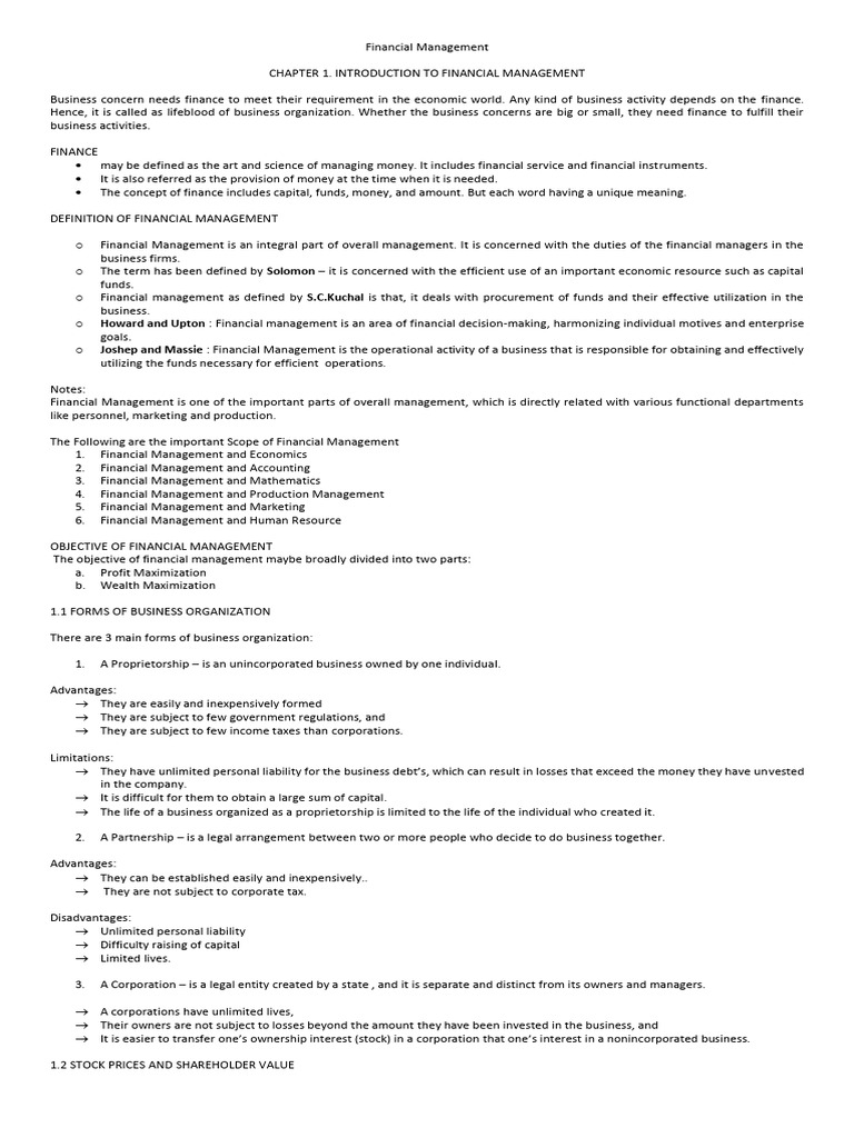 Financial Management | PDF