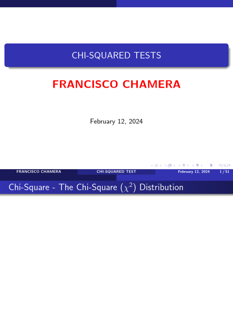 Presentation Chi Squared Tests Pdf