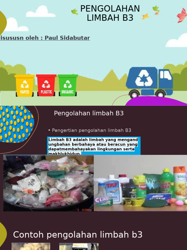 Presentasi Limbah B3 Pelindung Diri | PDF