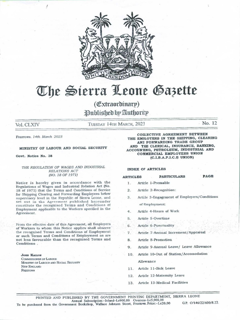 SL Government Gazette Dated 2023 03 14 No 12 | PDF