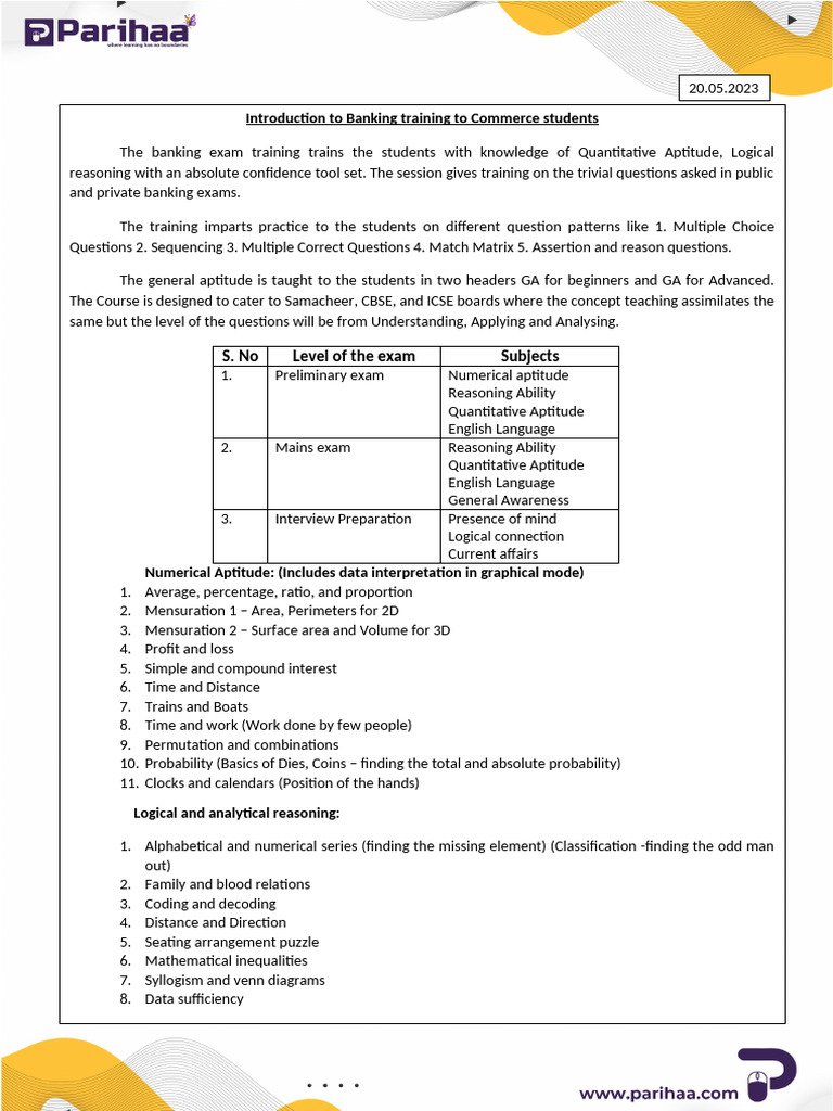 Banking Exams | PDF