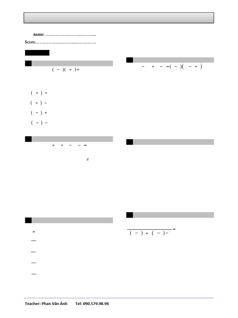SUN - MODULE 1 - TEST 12 | PDF