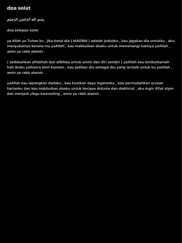 doa solat | PDF