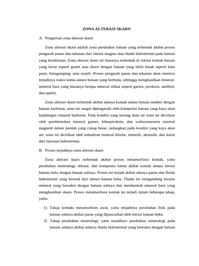 Zona Alterasi Skarn | PDF