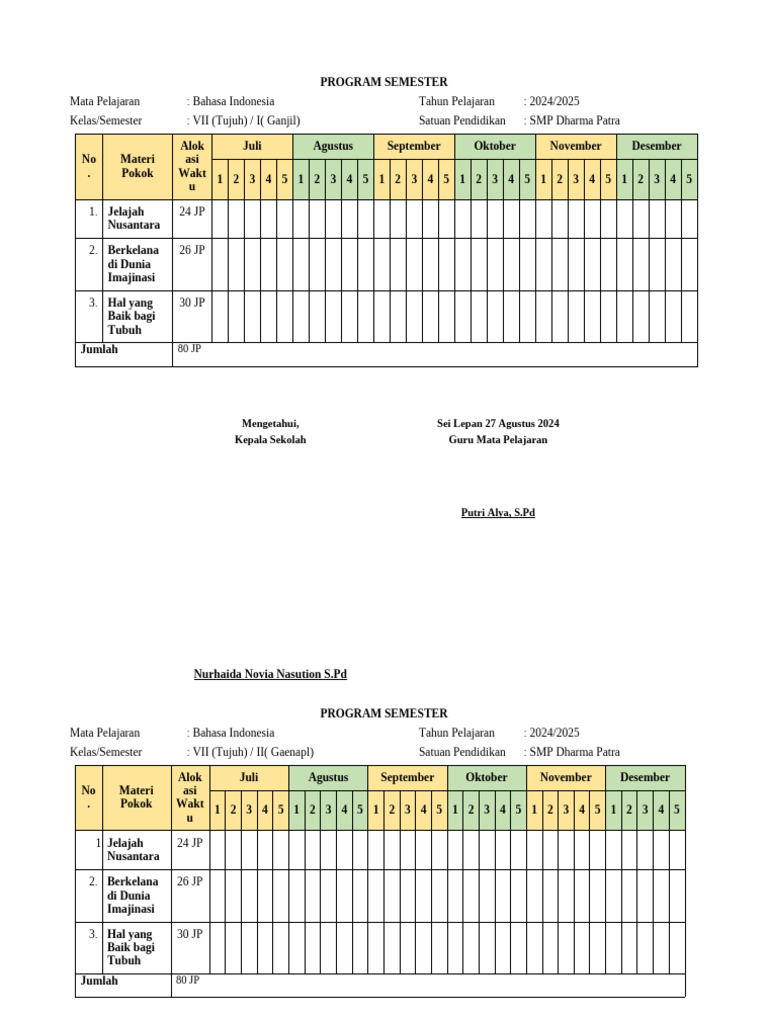 Prosem Bahasa Indo | PDF