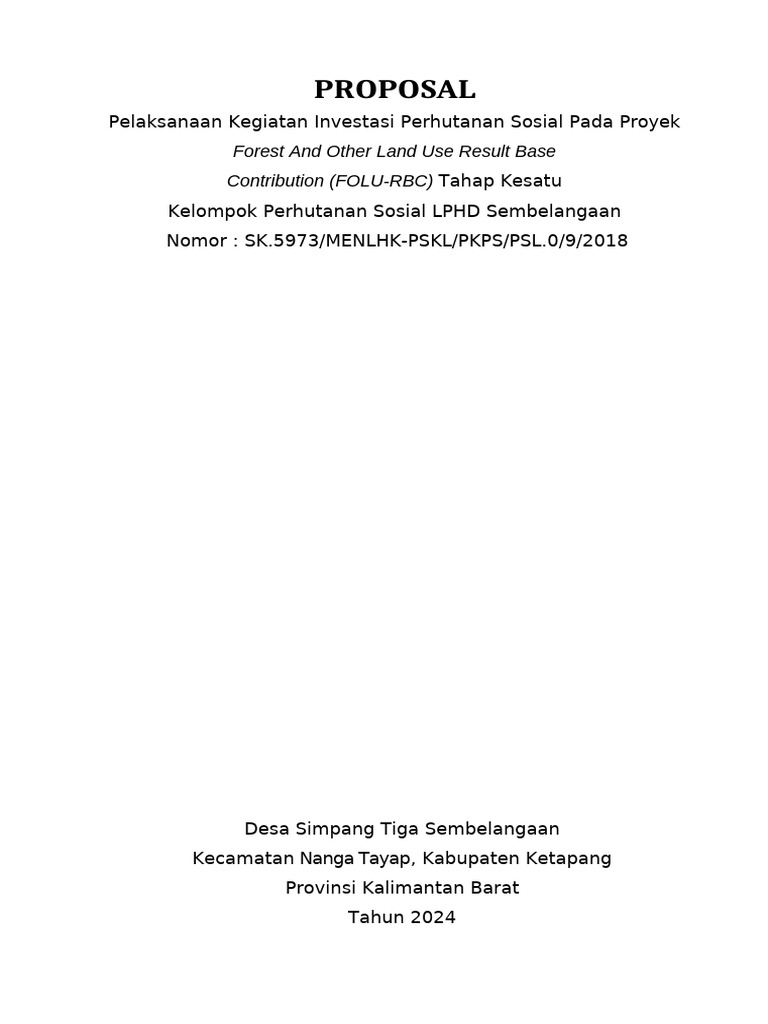 Proposal_Usulan_IFPS_LDPH_Sembelangaan | PDF