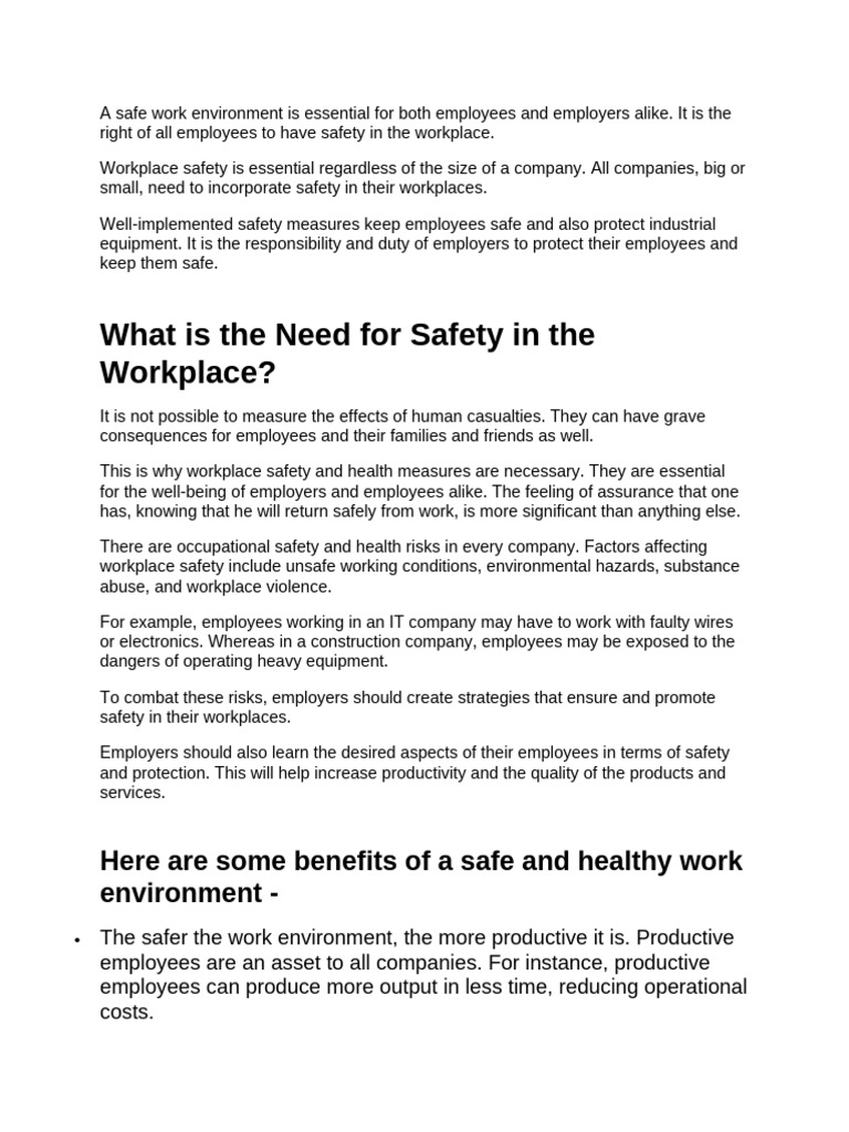 Workplace-Safety | PDF