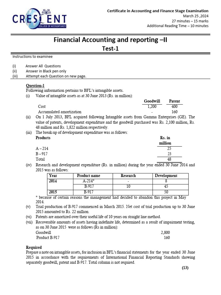 FAR-2 (Test 1 To 8 With Solution) | PDF