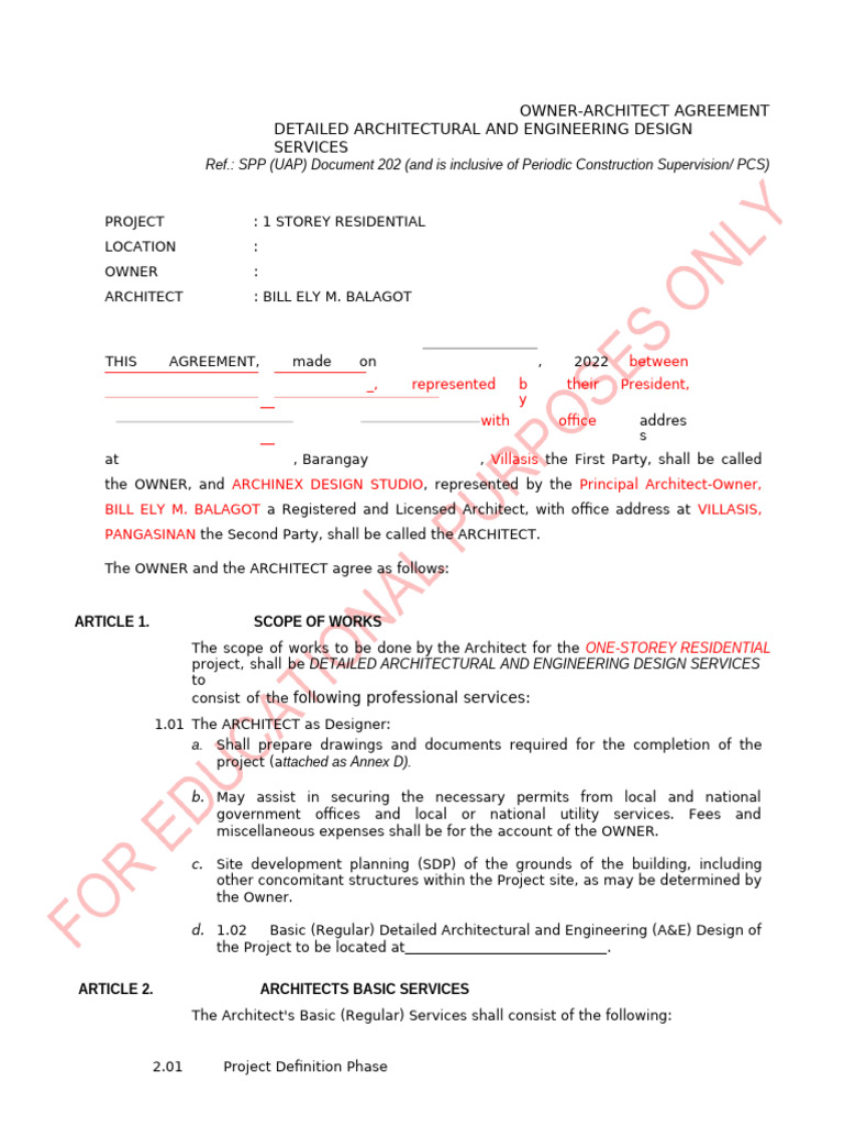 Bajit Frederick Paul V Prof Prac 3 Final Sample Contract | PDF