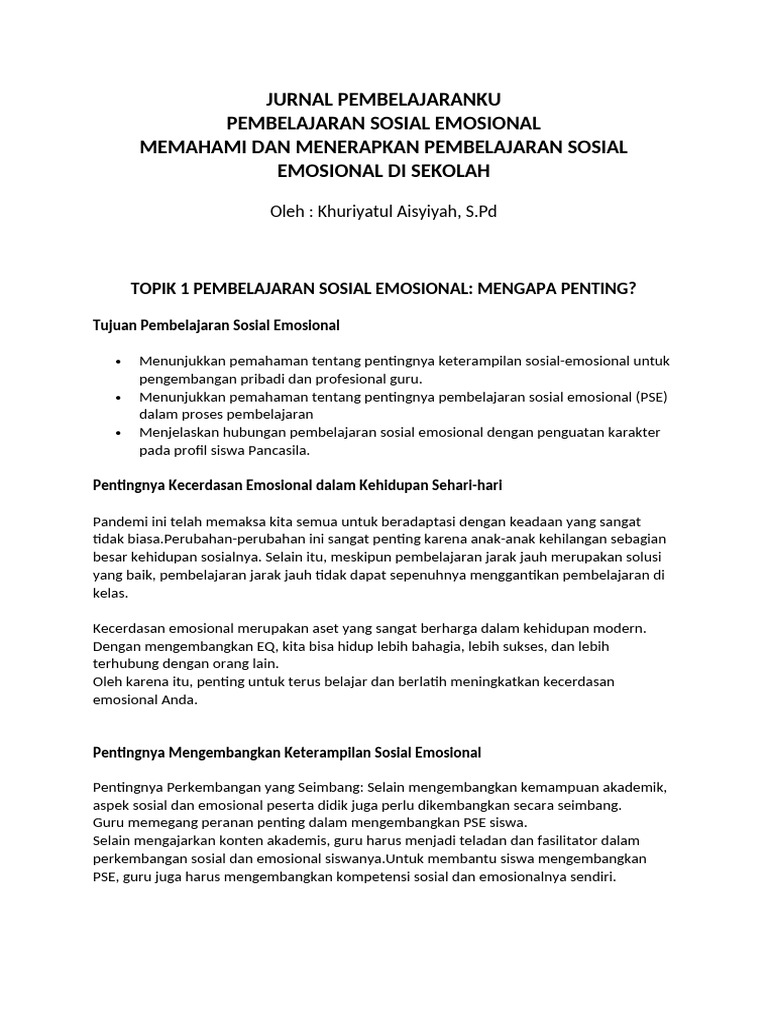 Jurnal Pembelajaranku Fais | PDF