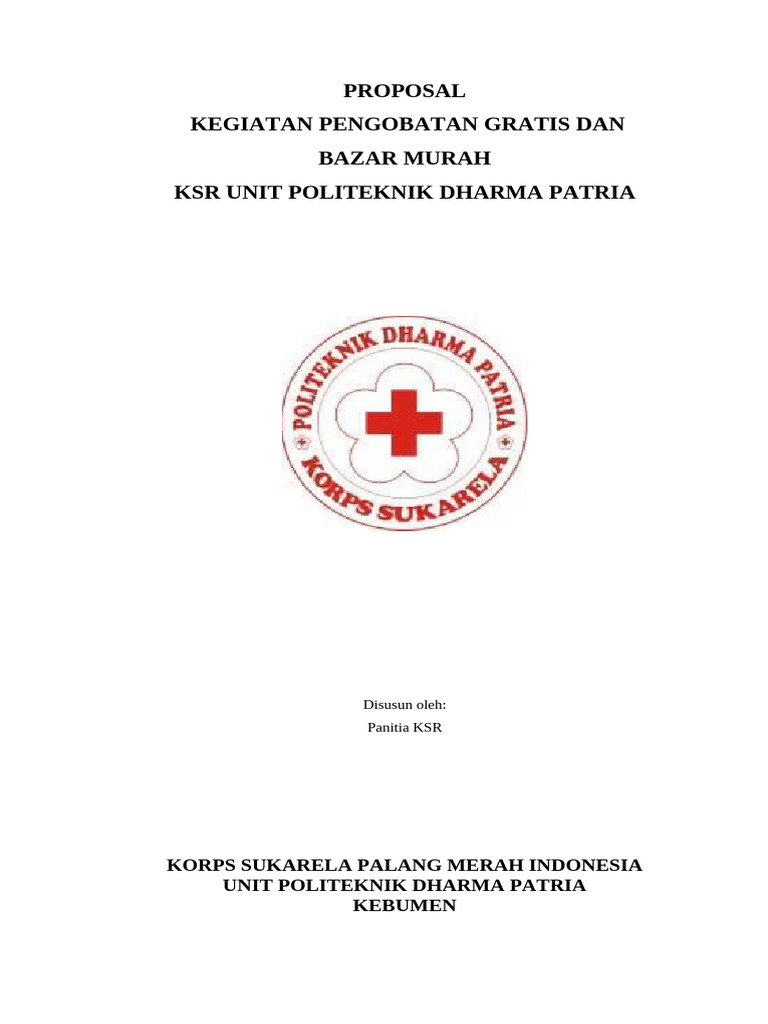 Fix PROPOSAL BAZAR DAN PENGOBATAN GRATIS | PDF