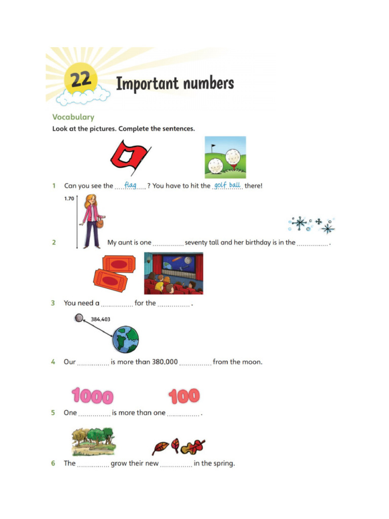 Unit 22 - Important Numbers | PDF