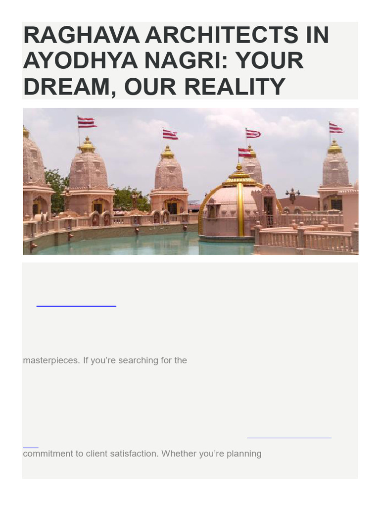 Ayodhya's Premier Architects | PDF | Sustainability | Architect