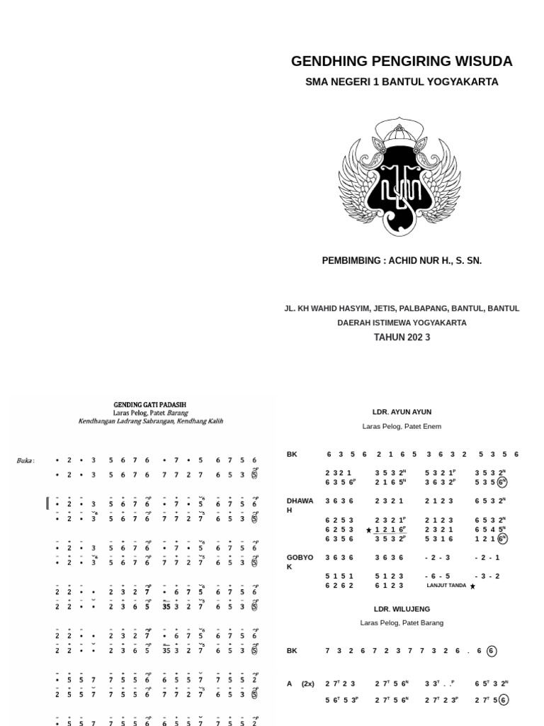 (MODUL) Gendhing Pengiring Wisuda | PDF