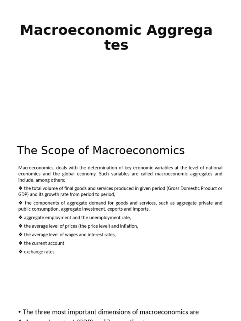 5.4 Macroeconomic Aggregates | PDF 5.4 Macroeconomic Aggregates | PDF