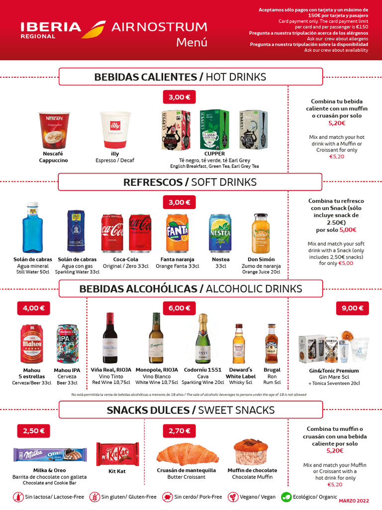 Menu Airnostrum | PDF