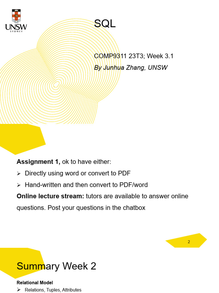 Week 3.1 - SQL Part 1 | PDF