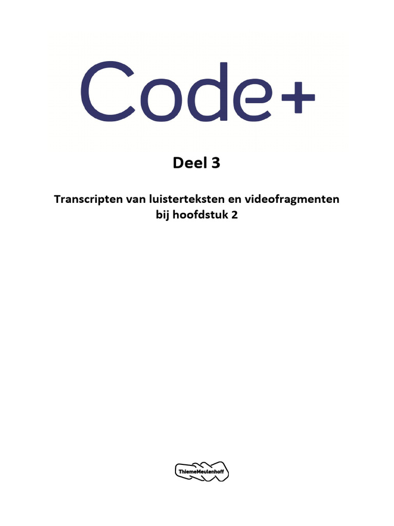 Code3 Transcripten h2 | PDF
