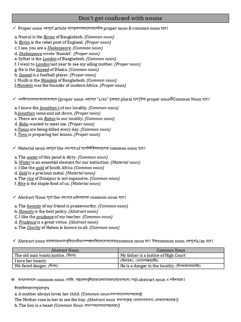 Don - T Get Confused With Nouns | PDF