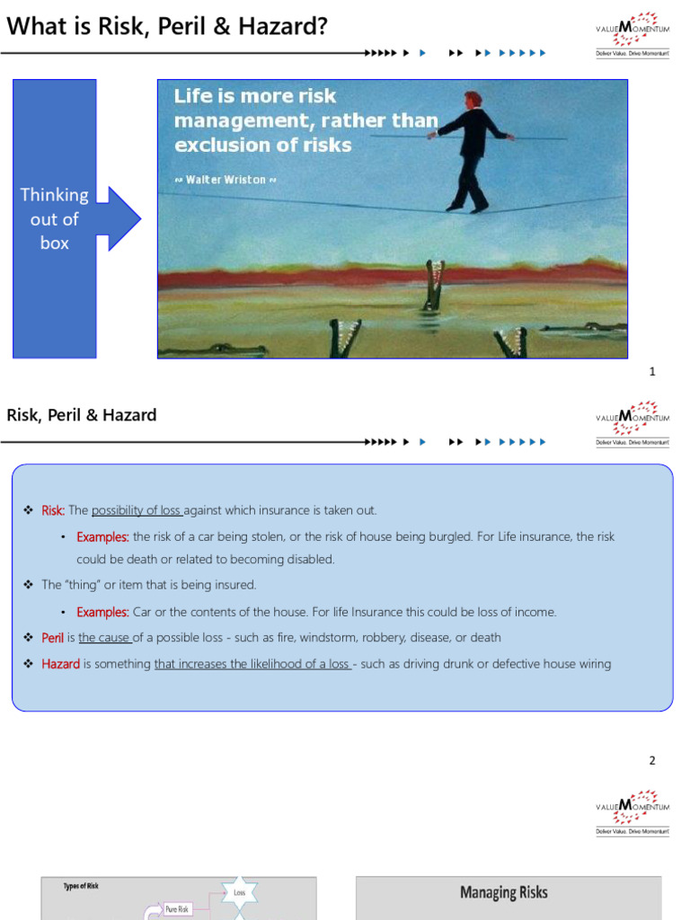 Risk, Peril, Hazard, Pooling Concept and Law of Large Number-2.1 2 | PDF