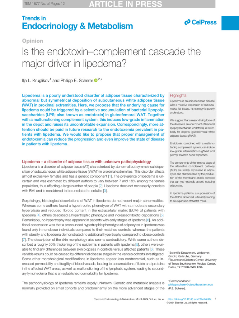 Lipedema Endotoksin | PDF