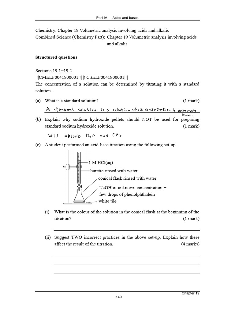 Chapter 19 Structured questions | PDF