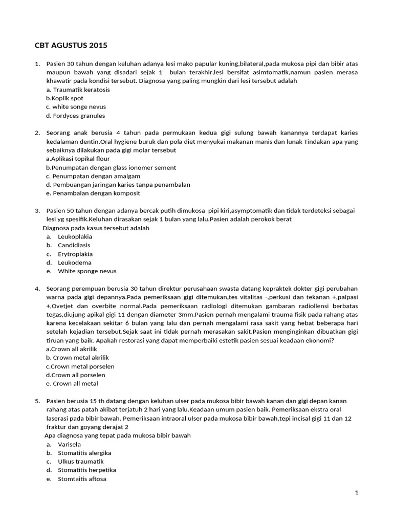 2015/CBT 2015 Agustus | PDF