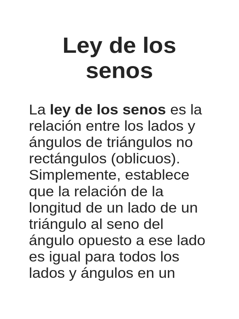 Ley de Los Senos | PDF