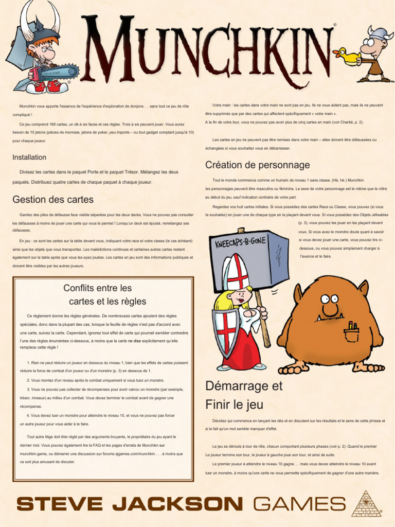 Munchkin - Rules-1 (1) - Compressed Francais | PDF