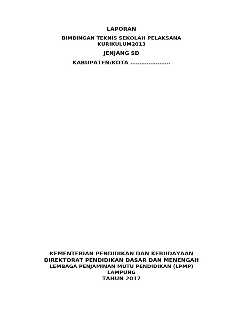 Laporan SD Tahun 2017 Tahap 3 | PDF