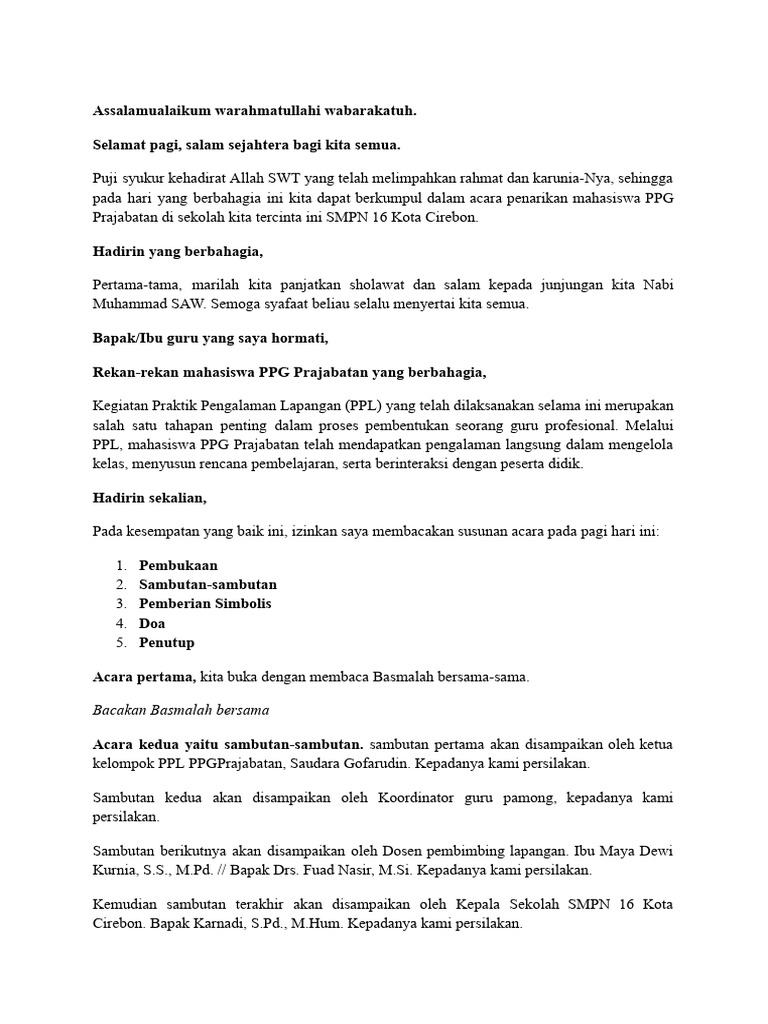 MC Penarikan PPL | PDF