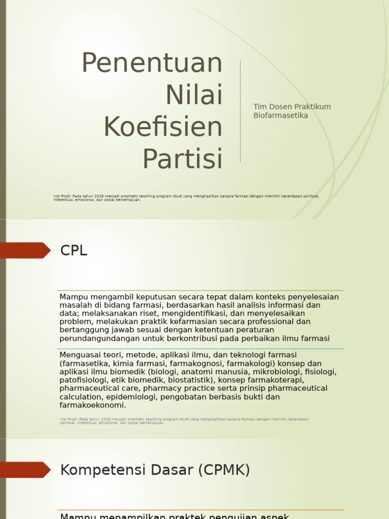Praktikum Biofarmasetika - Koefisien Partisi | PDF
