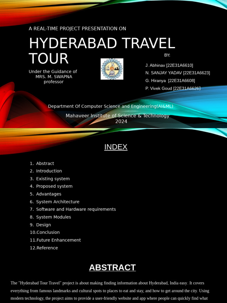 Hyderabad Travel Tour | PDF
