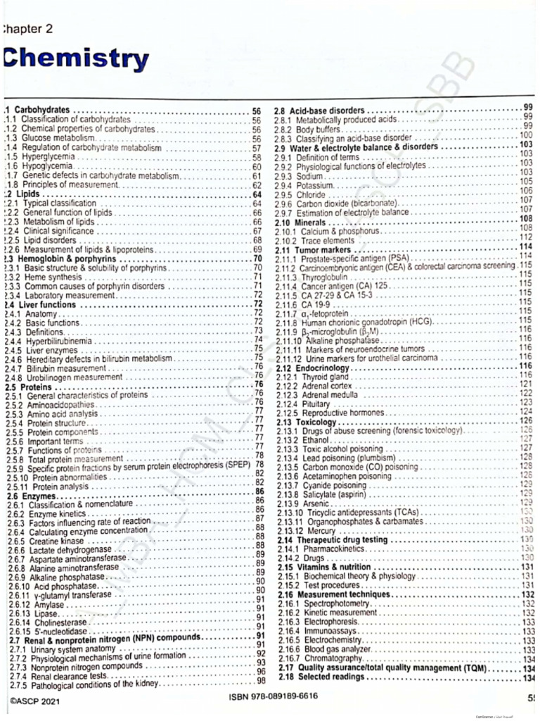 Chapter 2-Chemistry- 2021 MLS ASCP Quick Compendium-55-134. | PDF Chapter 2-Chemistry- 2021 MLS ASCP Quick Compendium-55-134. | PDF